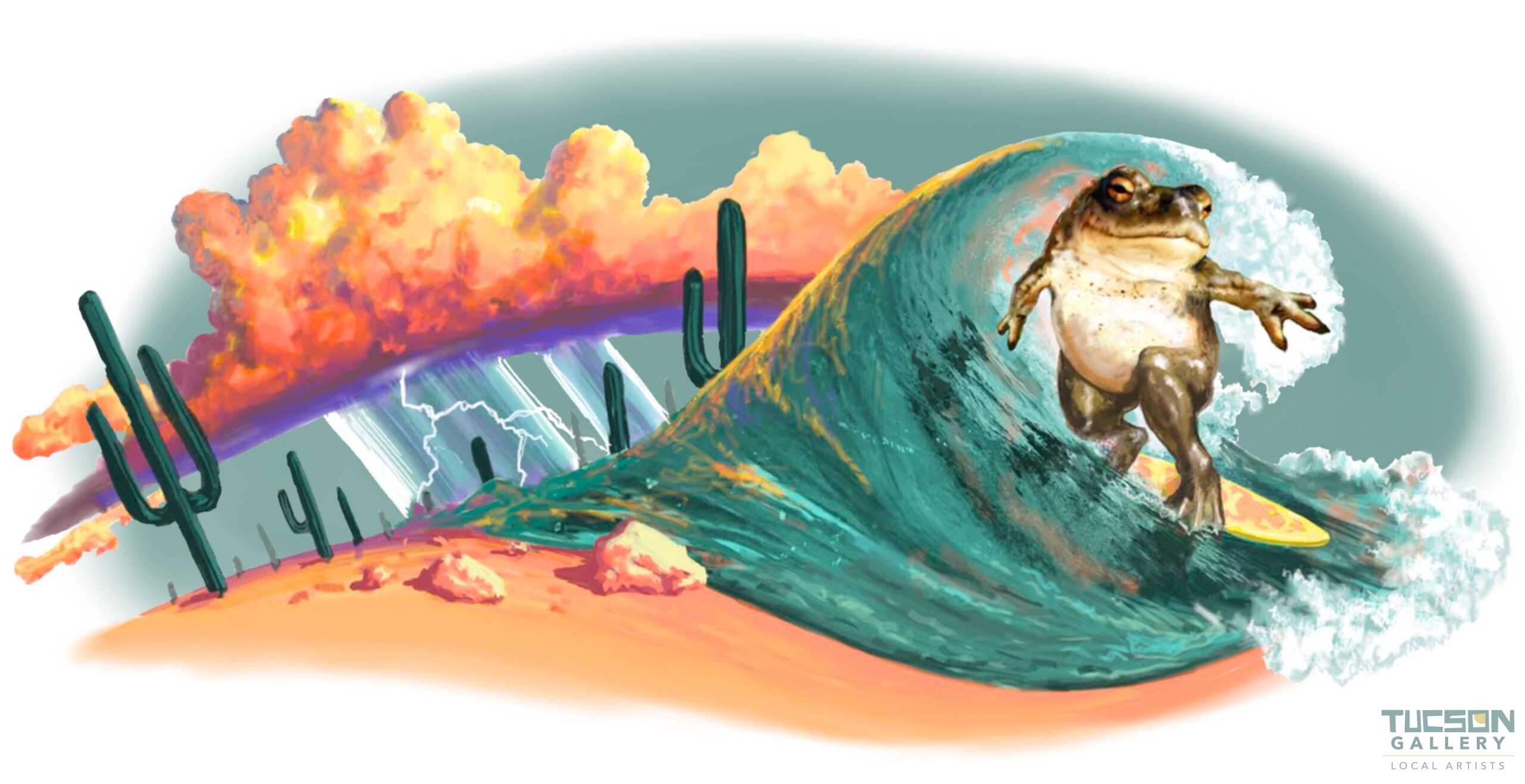 Surfer Dude Mural - The Tucson Gallery